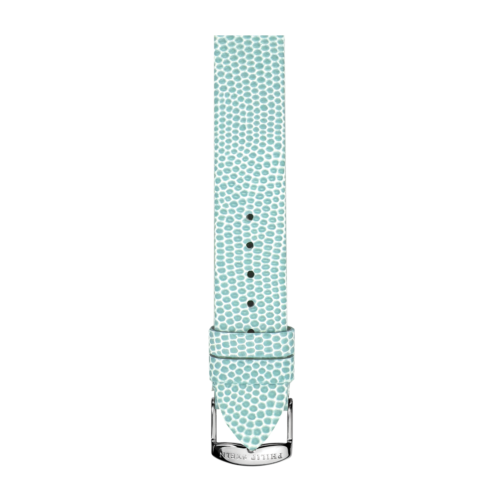 Philip Stein Turquoise Calf Lizard Print Strap - Model 2-CZTQBL