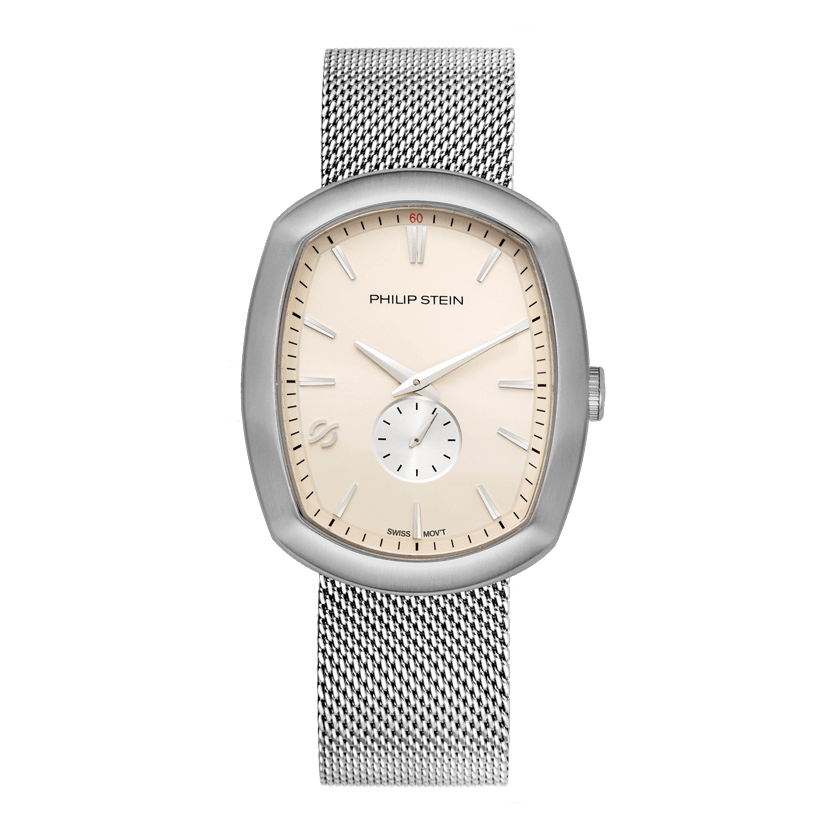 Philip Stein Modern Large Swiss Quartz 40mm Beige Watch - Model 72-CBE-MSS